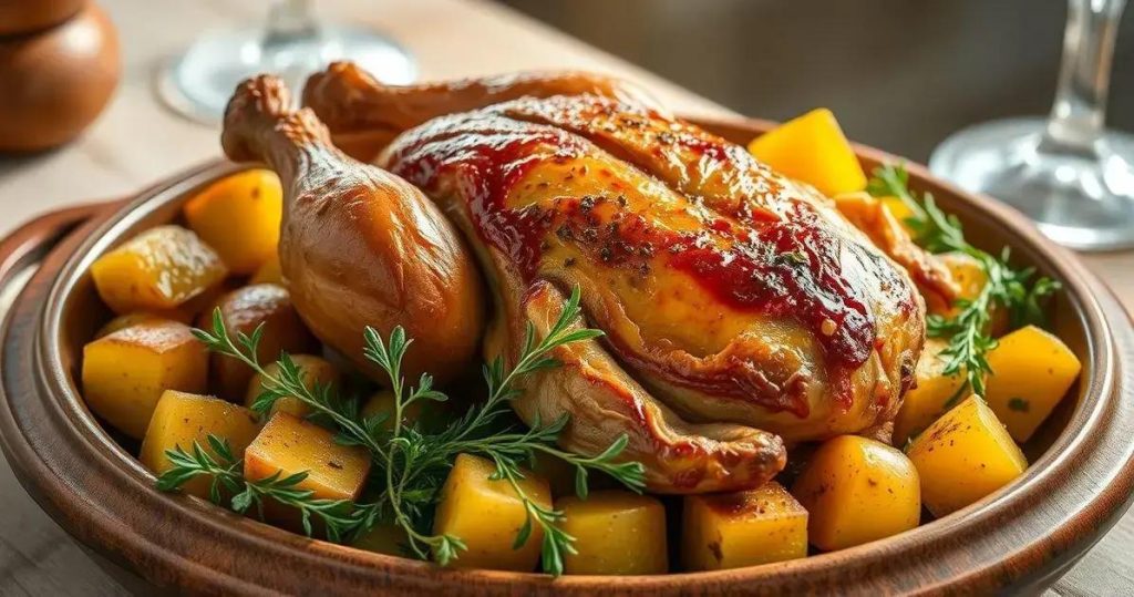 Frango Assado No Forno Com Batatas: Receita Clássica De Domingo